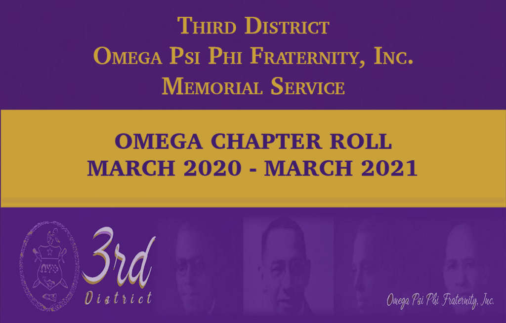 2021 Memorial Service - Third District, Omega Psi Phi Fraternity, Inc. - Third District Ques